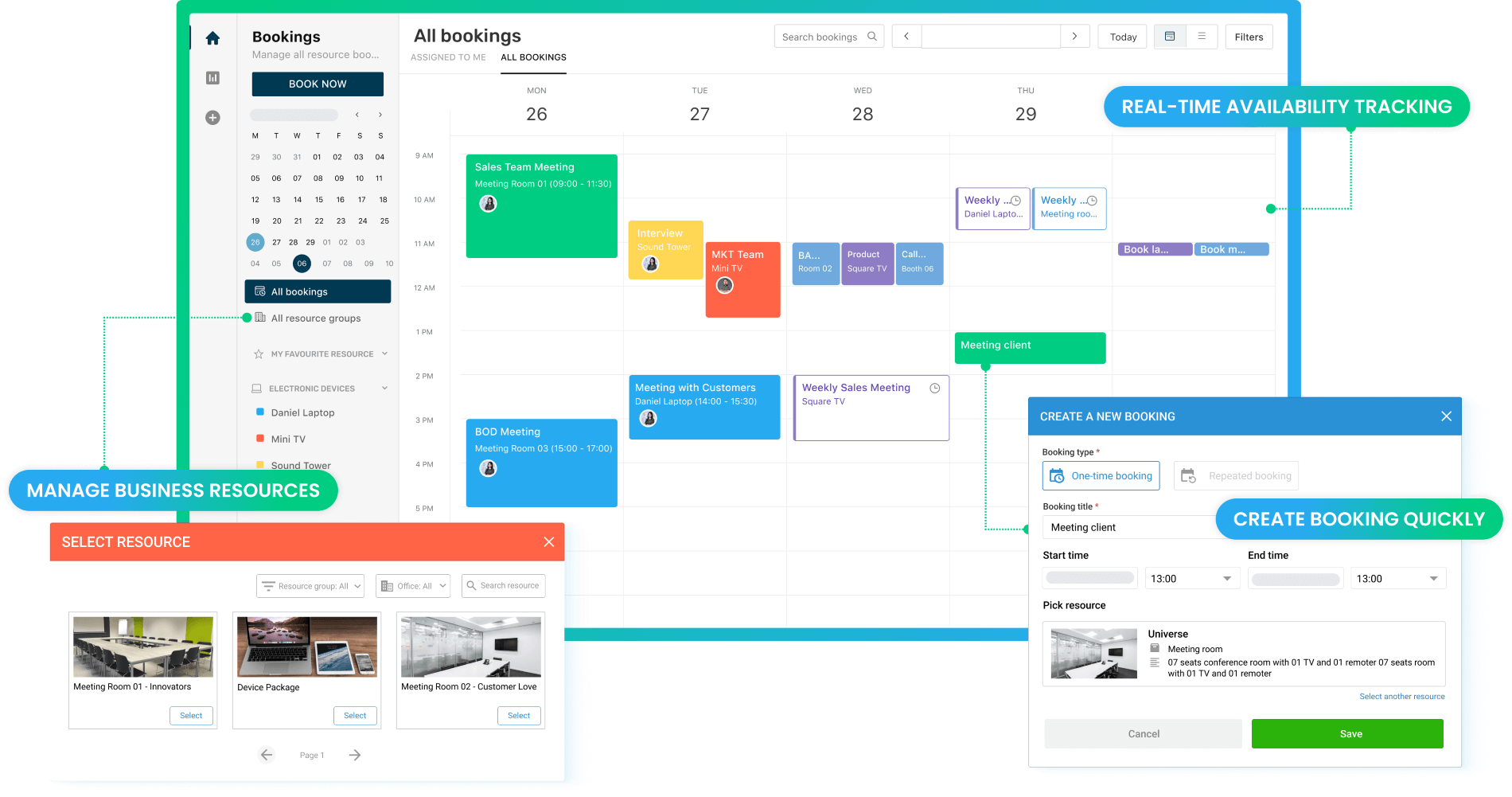 Booking | Optimize resource allocation | Rework Platform